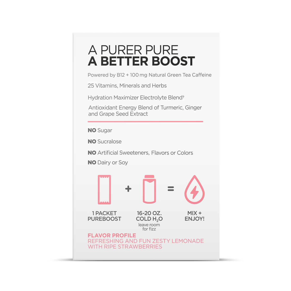 Pureboost Clean Energy Drink Mix | Sugar-Free