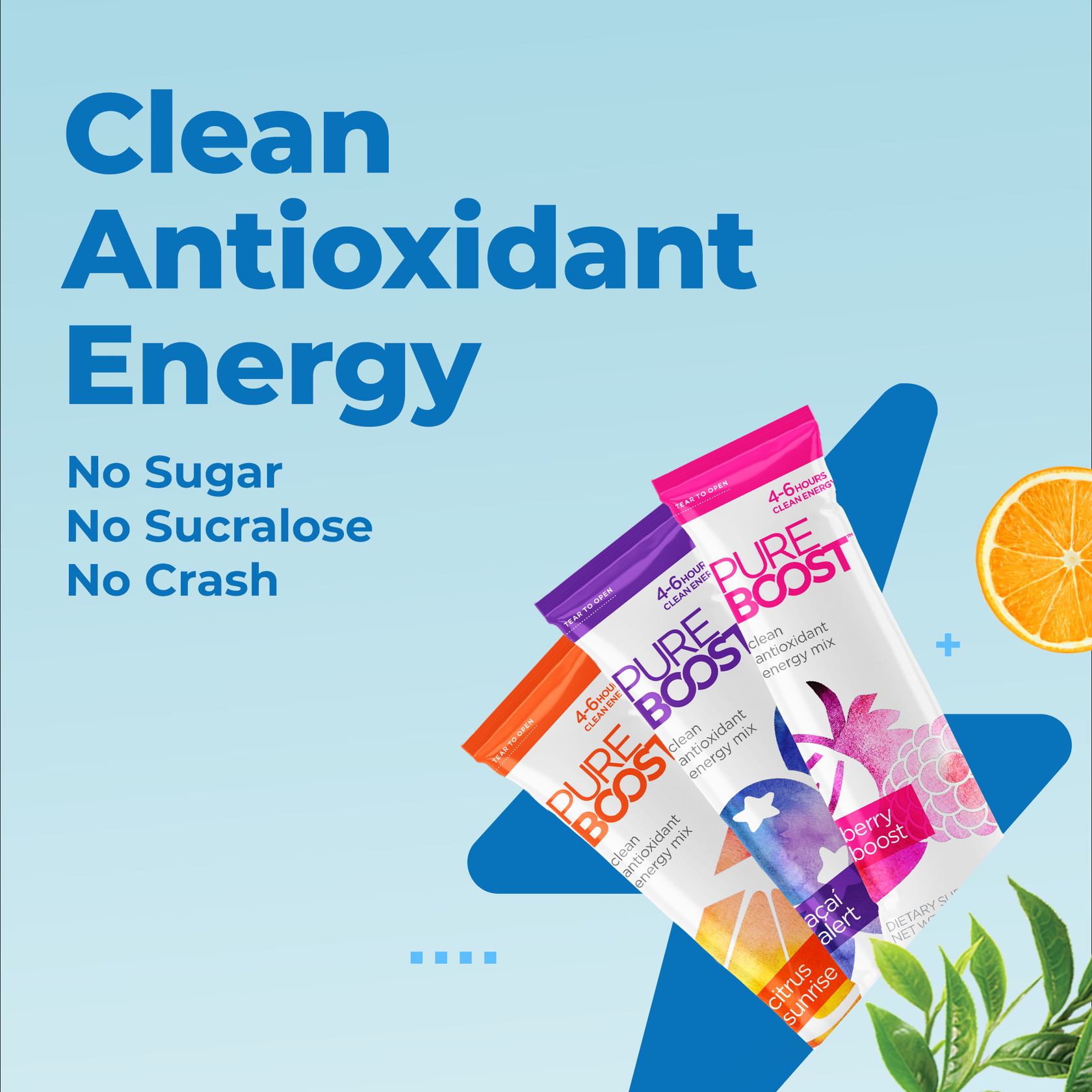 Clean Energy Drink Mix | No Sugar. No Surcralose. No Crash – Pureboost