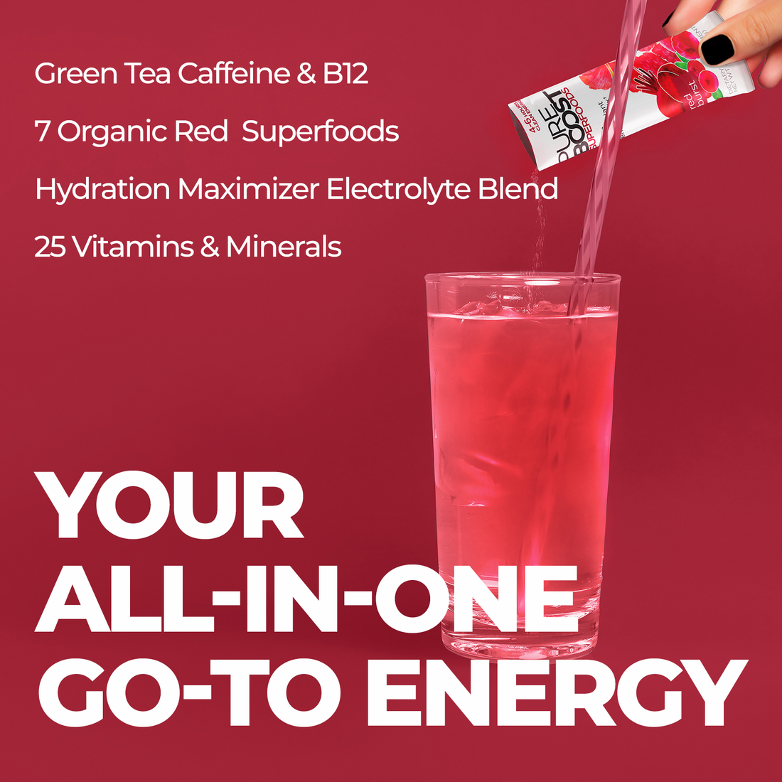 Clean Energy Drink Mix | No Sugar. No Surcralose. No Crash – Pureboost